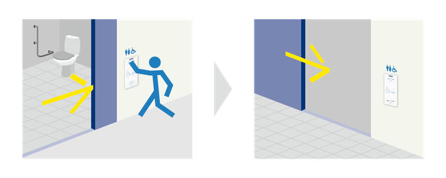 M 238-M WC and nappy changing room push button set (expanded) | GEZE